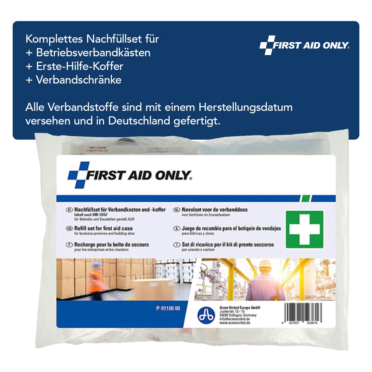 Erste-Hilfe-Nachfüllpackung DIN 13157 für Verbandkästen | First Aid Only